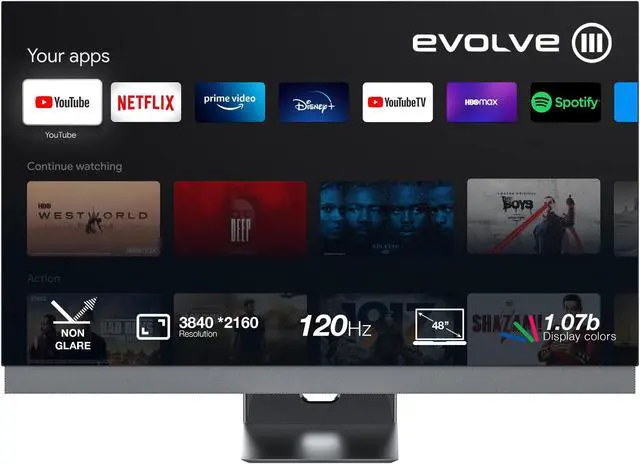 Evolve III X10 OLED 48" UHD 120Hz Gaming Monitor - Gray X10-48A8V - Newegg.com