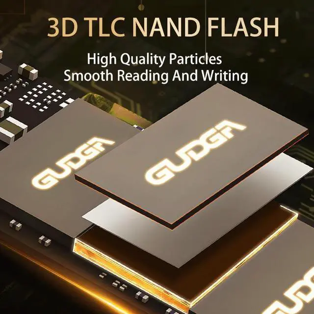 GUDGA M.2 SSD 2TB with 2GB DRAM Cache NVMe 1.4 2280 PCIe Gen4×4 Ultra ...