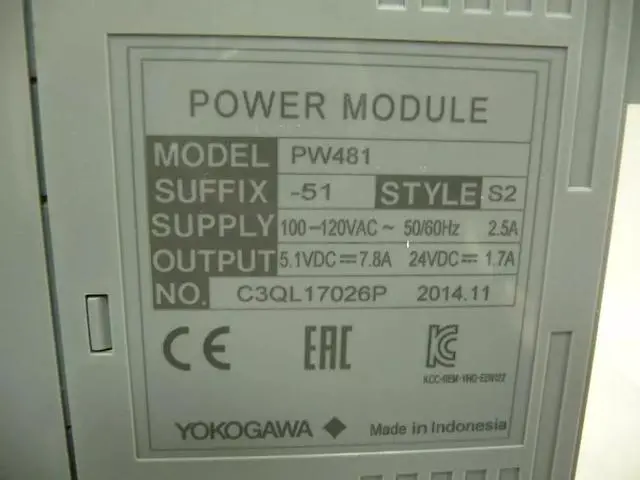 Refurbished: Yokogawa PW481 PW481-51 S2 200VA Power Supply Module ...
