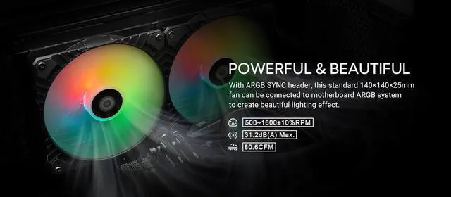 ID-COOLING WF-14025-XT ARGB 14cm PWM fan ARGB Low Profile Cooling Fan For CPU&GPU&VGA cooler ...