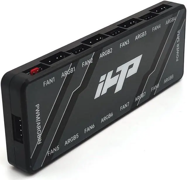 iHTP Fan Hub/Splitter Controller 12V 4Pin PWM & 5V 3Pin ARGB 2-in-1 ...