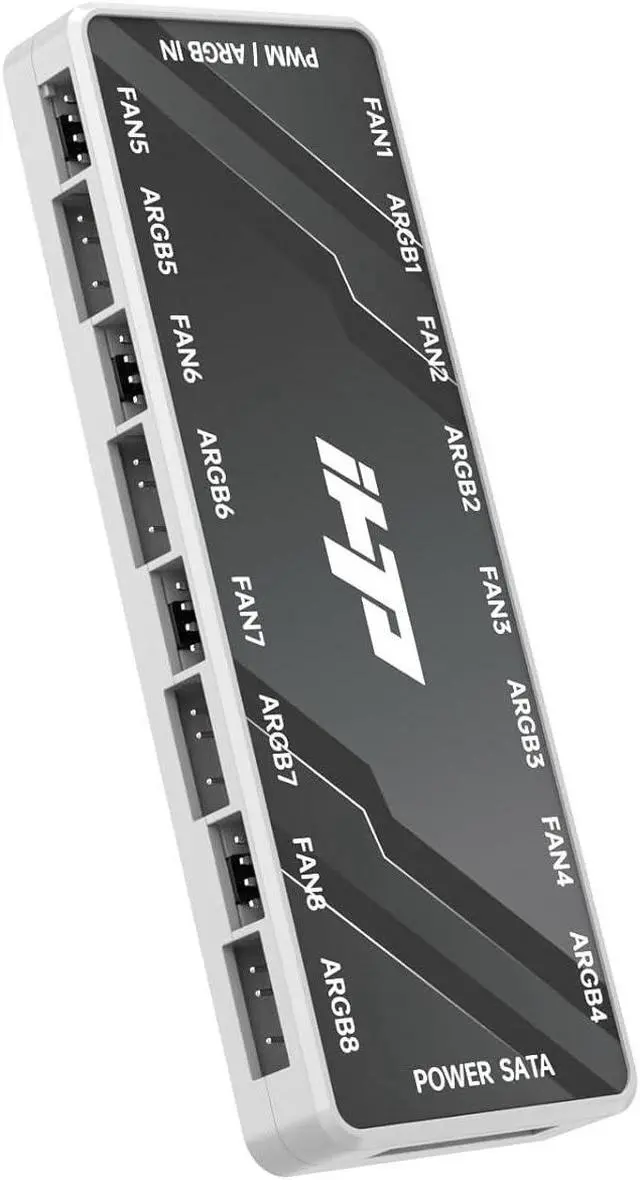 iHTP Fan Hub/Splitter Controller 12V 4Pin PWM & 5V 3Pin ARGB 2-in-1 ...