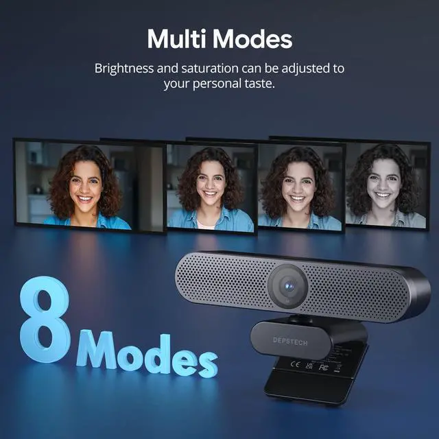 DEPSTECH 4K Webcam with Remote Control, Ultra HD Webcam with ...