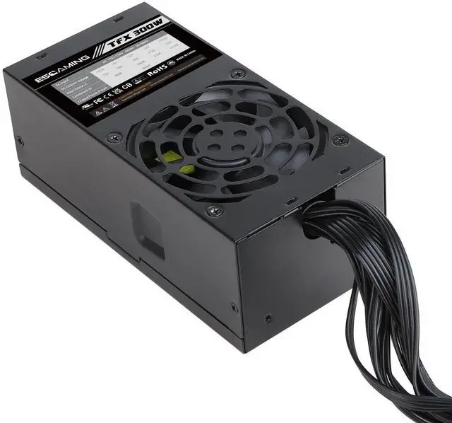 ESGAMING TFX 300W Standard Flex ATX 300W Power Supply, Support 115/220V ...