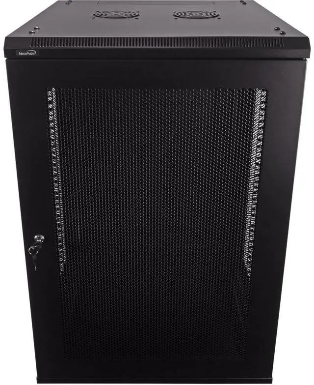 NavePoint 18U Wall Mount Network Cabinet for 19 IT Equipment, A/V ...