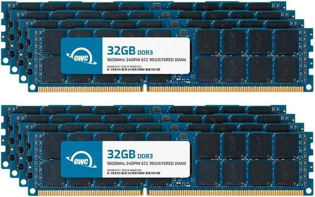 OWC 256GB (8x32GB) DDR3 1600 PC3-12800 CL11 4Rx4 240-pin 1.5V ECC Registered RDIMM Memory RAM ...