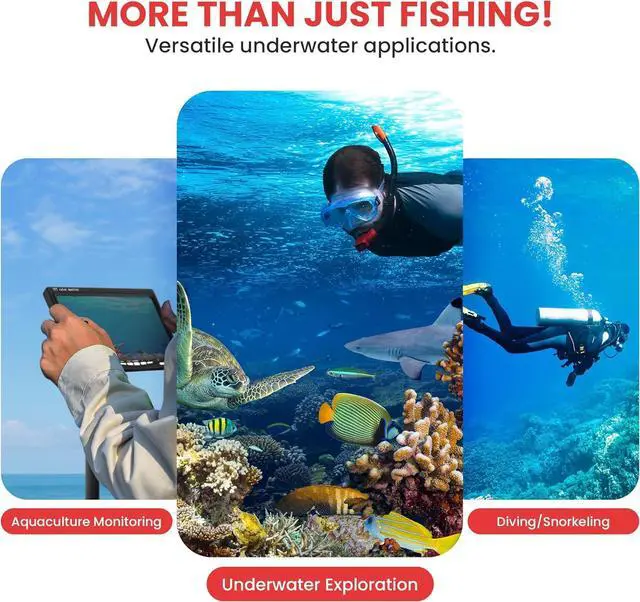 Pyle 7'' LCD Monitor Underwater Fishing Camera - 1000TVL with DVR ...