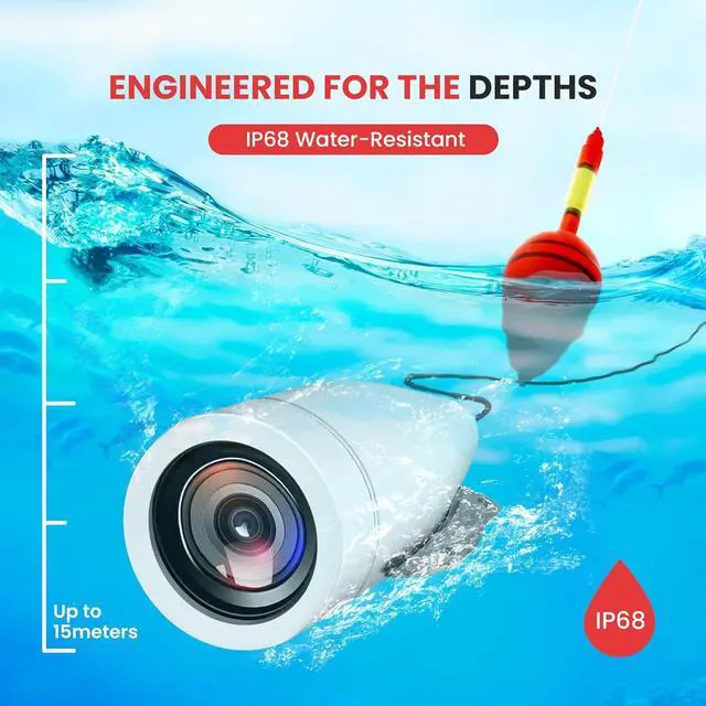 Pyle 7'' LCD Monitor Underwater Fishing Camera - 1000TVL with DVR ...