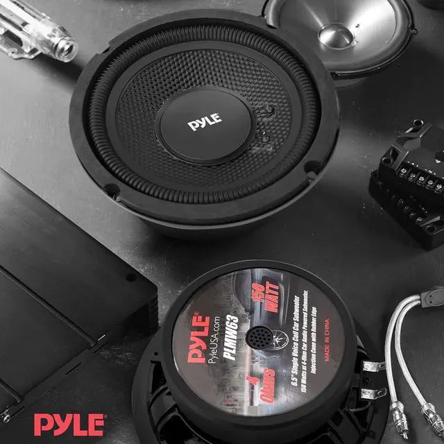 Pyle 6.5'' 150W SVC Car Audio Subwoofer - 4-Ohm Injection Cone - PLMW63 ...
