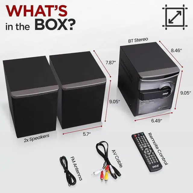 Pyle 30W Home Stereo Shelf System - Wireless Bluetooth Streaming with ...