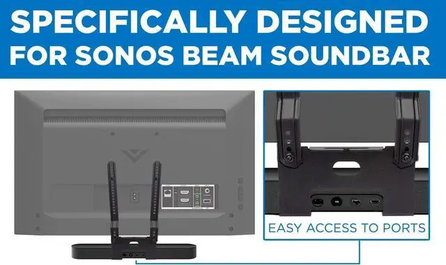 Mount-It! Sound Bar TV Mounting Shelf Compatible with Sonos Beam ...