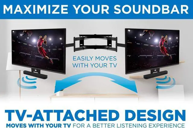 Mount-It! Sound Bar TV Mounting Shelf Compatible with Sonos Beam ...