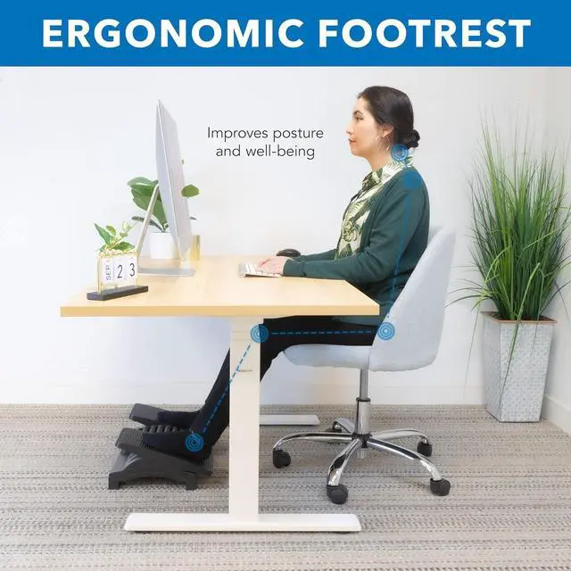 Mount-It! Ergonomic Footrest, Tilt Adjustable Individual Platforms ...