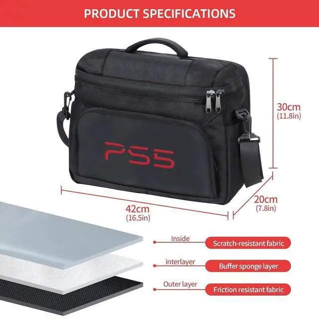 Liboer pS5 Bag Ps5 Slim Carrying Storage Case for pS5 Slim Controller ...