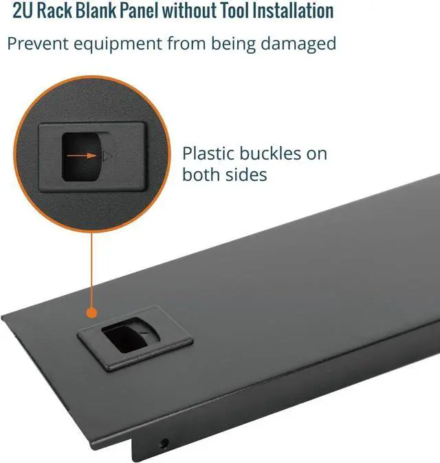 Tecmojo 5 Pack 2U Blank Panel, Cold Rolled Steel Rack Blank Panel, Rack ...