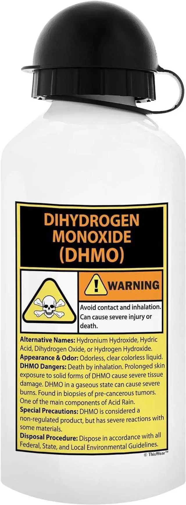 Funny Science Gifts Warning Dihydrogen Monoxide H20 Pun Science Nerds ...
