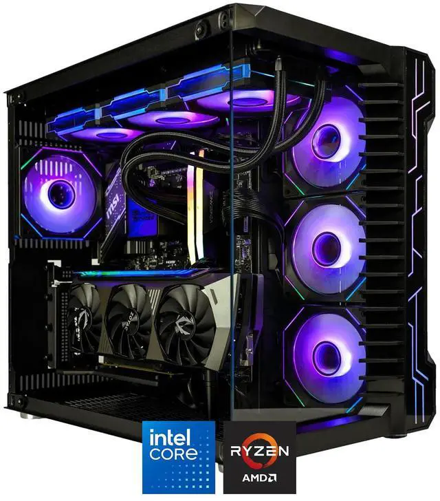 HYPER CYBER Rage R Gaming PC Desktop Computer Intel Core i5-14600K, AMD ...