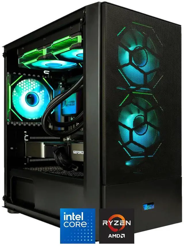 HYPER CYBER Rage W Gaming PC Desktop Computer Intel Core i5-14600K, AMD ...