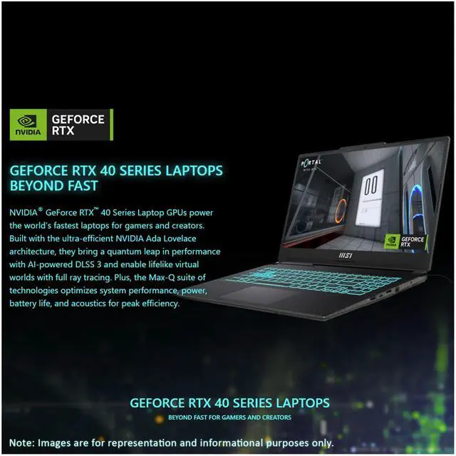 MSI Cyborg 15 Cyborg Gaming Laptop, Intel i7-12650H, 64 GB DDR4 RAM, 4 ...