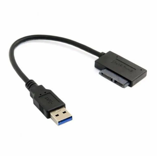 USB 3.0 to 7+6 13pin Slimline Sata Adapter Cable for Laptop Cd DVD Rom ...