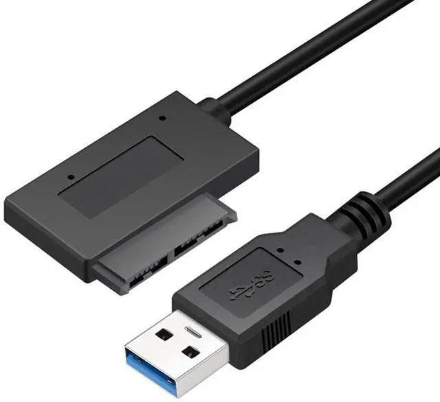 USB 3.0 to 7+6 13pin Slimline Sata Adapter Cable for Laptop Cd DVD Rom ...