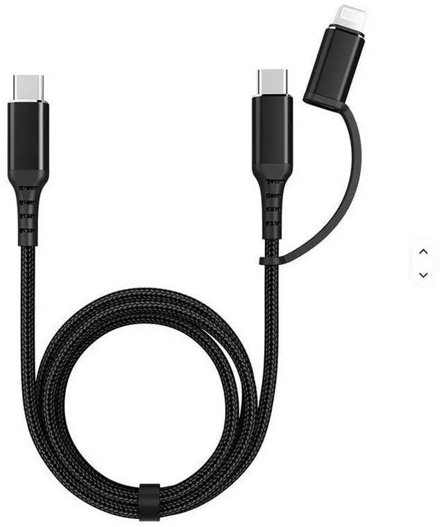 Multi 2 in 1 USB Fast Charging Cable Cord USB Type C-C to L(8 Pin ...