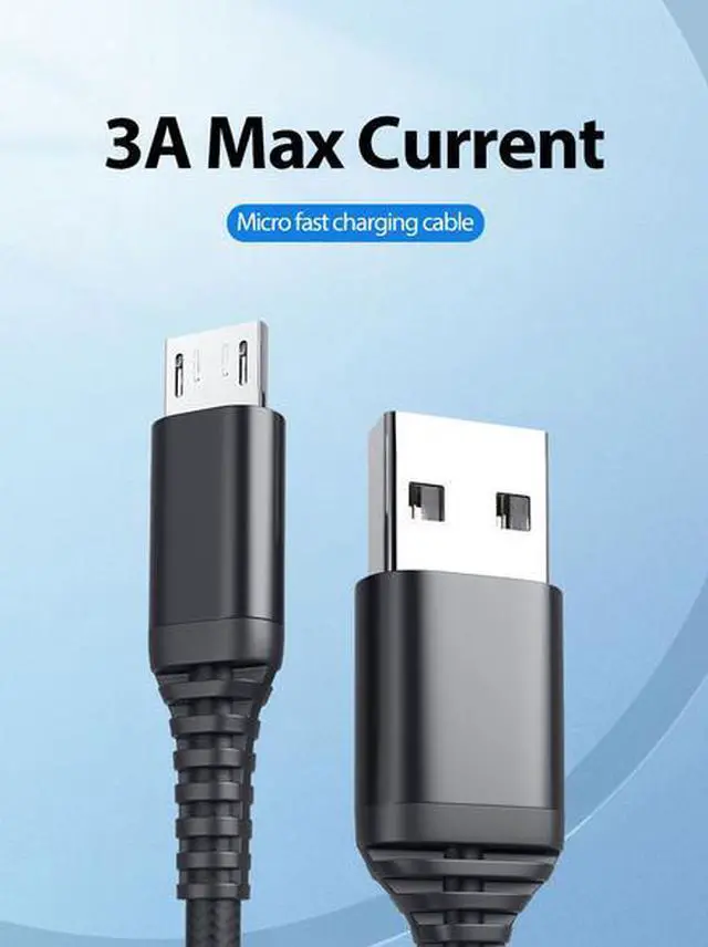 Max 3A Micro USB Cable for Android Mobile Phones 1m Length Braid V8 ...