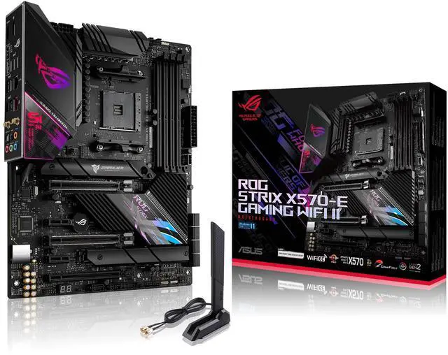 ASUS ROG Strix X570-E Gaming WiFi II AMD AM4 X570S ATX Gaming Motherboard (PCIe 4.0, Passive PCH ...