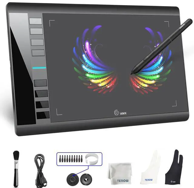 Graphics Drawing Tablet, UGEE M708 10 x 6 inch Large Digital Drawing ...