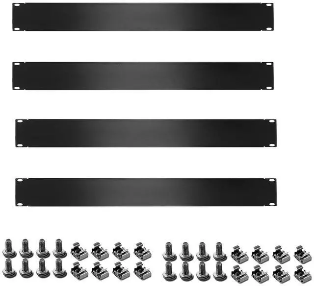 1U Blank Panel, 19 Inch Rack Mount Cable Management Panel Spacer W ...