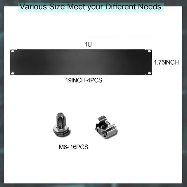 1U Blank Panel, 19 Inch Rack Mount Cable Management Panel Spacer W ...