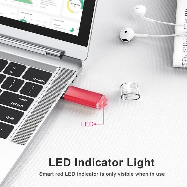 TOPESEL USB Flash Drive 5 Pack 4GB USB 2.0 Flash Drive Memory Stick USB ...