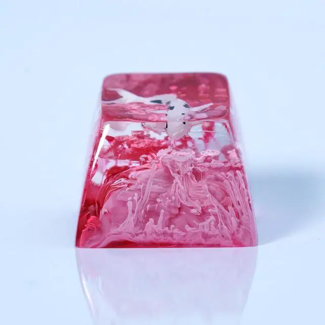 Kohaku Koi Fish Artisan Keycap Smoky Ruby Red Ocean Coral Reef R1 SA ...