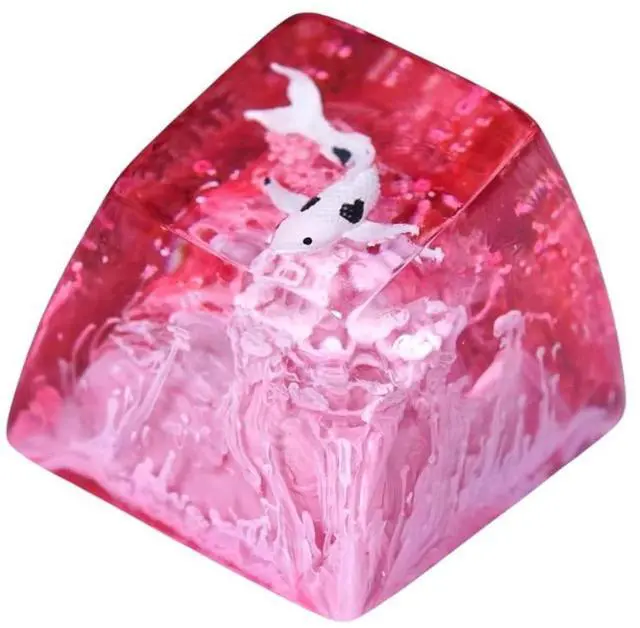 Kohaku Koi Fish Artisan Keycap Smoky Ruby Red Ocean Coral Reef R1 SA ...