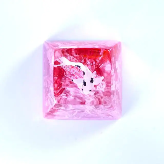 Kohaku Koi Fish Artisan Keycap Smoky Ruby Red Ocean Coral Reef R1 SA ...