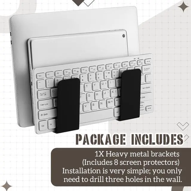 Relaxweex Universal Metal Wall Mount, Laptop Keyboard Shelf 7.87 x 4.72 ...