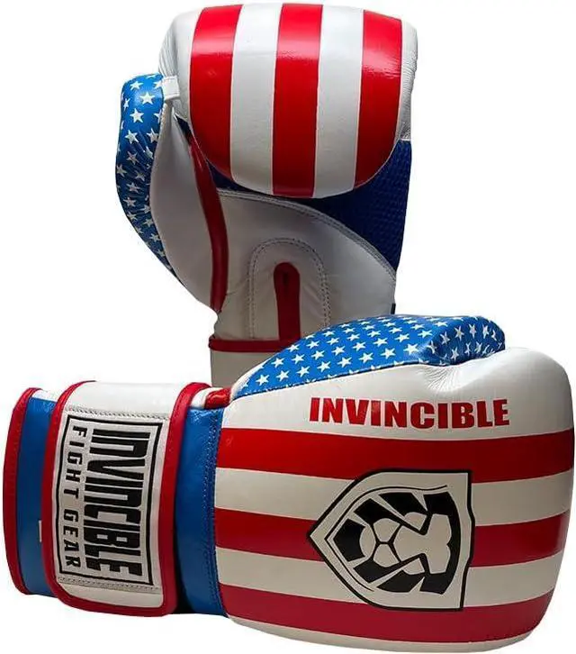 Invincible Fight Gear Standard Leather Hook and Loop Training Boxing ...