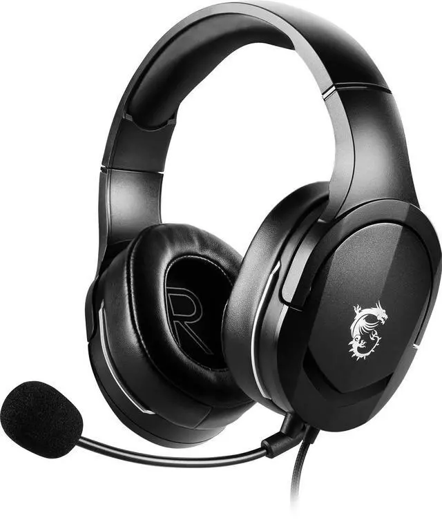 MSI Immerse GH20 GAMING Headset with 40mm Drivers and Adjustable ...