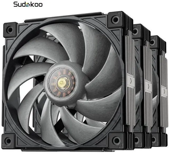 Sudokoo MACH120-3IN1 120mm Case Fan: 3 Pack PWM Quiet PC Fans with FOC ...