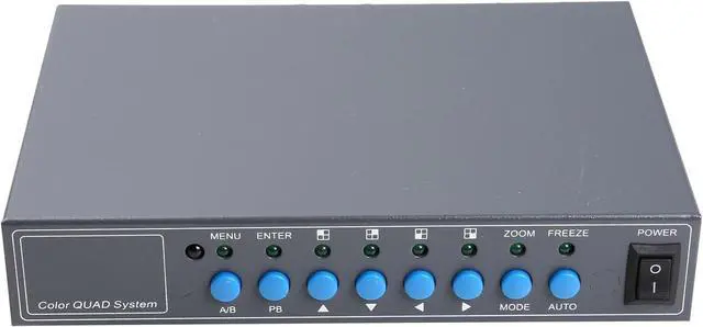 UHPPOTE 4CH Color Quad System Video Splitter CCTV Camera Processor with ...