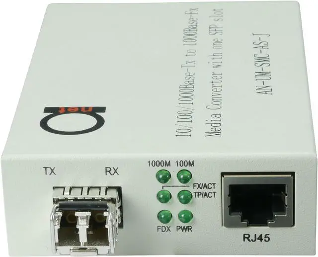 Multimode LC 850 nm Gigabit Fiber Media Converter - Includes SFP 550 m ...