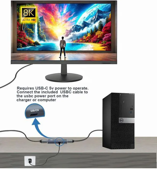 Techigher DisplayPort Repeater Amplifier Signal Booster - 4K@240Hz 33ft ...
