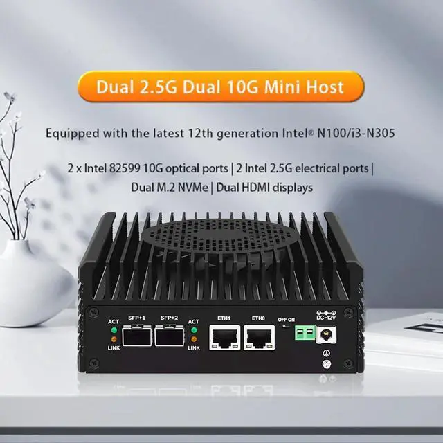 SIENSNET 12th Gen i3 N305 N100 Firewall WiFi 6 Mini PC Soft Router ...