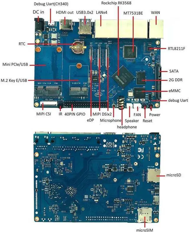 Banana PI BPI R2 Pro Rockchip RK 3568 Opensource Router Smart Router ...