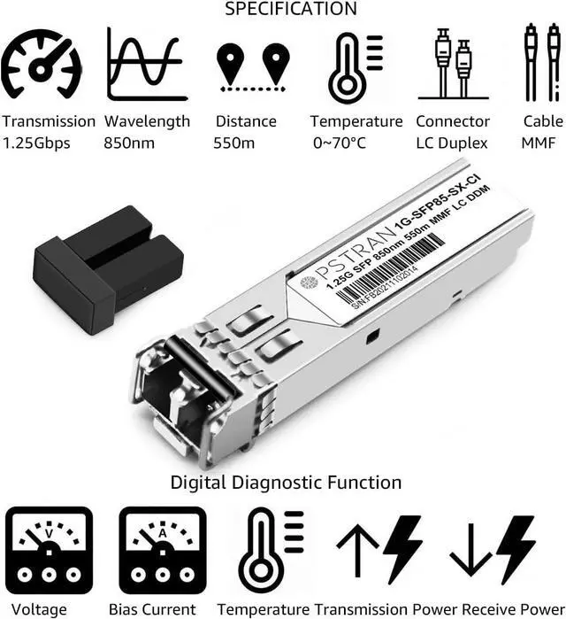 OPSTRAN 1000BASE-SX SFP Optical Transceiver Module Compatible with TP-Link TL-SM311LM 850nm 550m ...