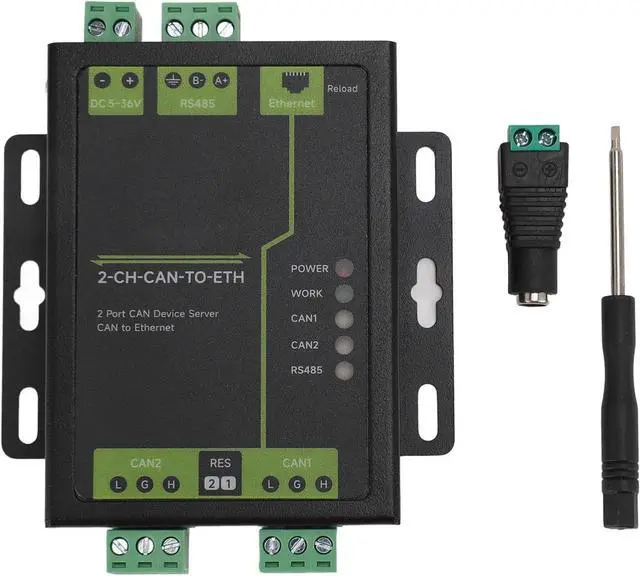 2 Port CAN to Ethernet Server Industrial Grade Converter with Account ...