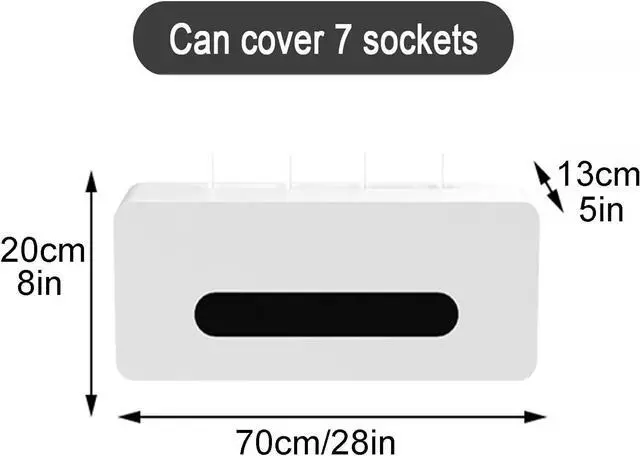 Solid Wood Wall Mounted WiFi Router Shelf Storage Box nizer for Hiding ...