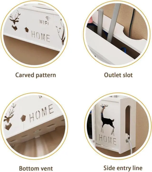 WiFi Router Storage Box Large WiFi Router Storage Boxes Wooden WiFi ...