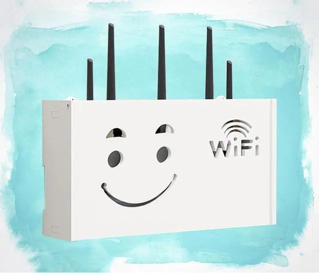 Router Box Cover Wall Mounted Router Storage Rack Wall Shelf for Cable ...