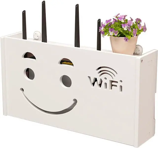 Storage Racks Unit Shelf Router Storage Box WiFi Router Modem Cable ...